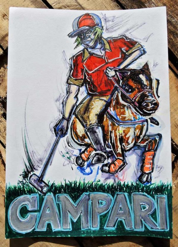 Campari poster art - commissioned illustrations by Vinni Kiniki